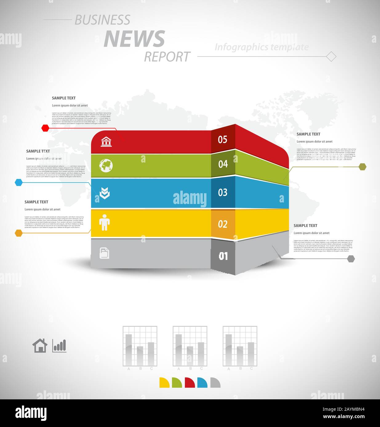 Presentation bussines template for interactive data display Stock ...