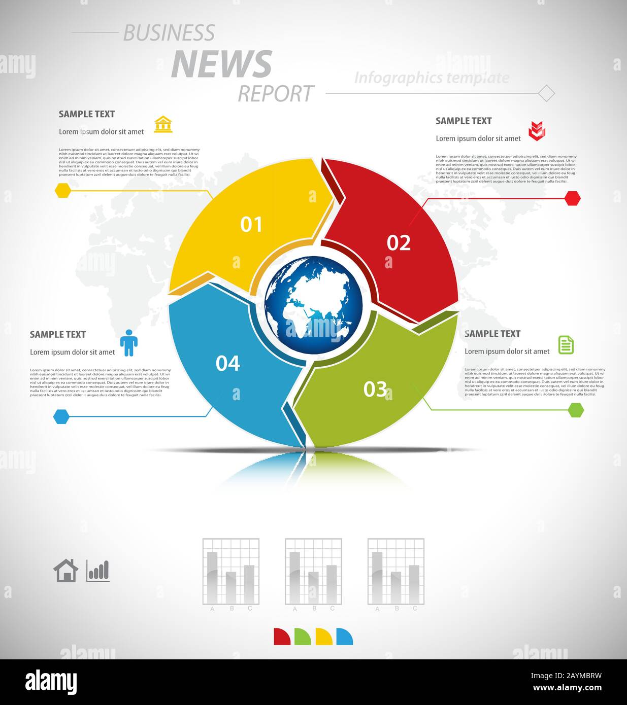 Presentation bussines template for interactive data display Stock ...
