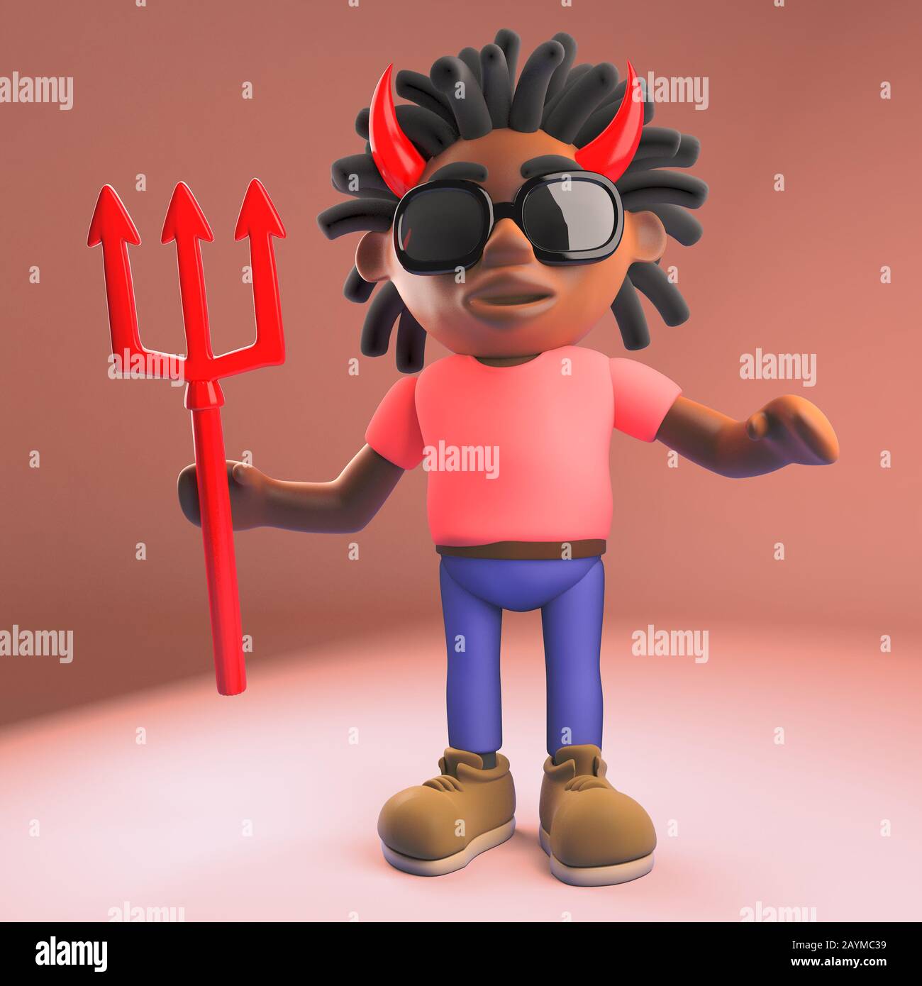 Man male cartoon devil satan hi-res stock photography and images - Alamy