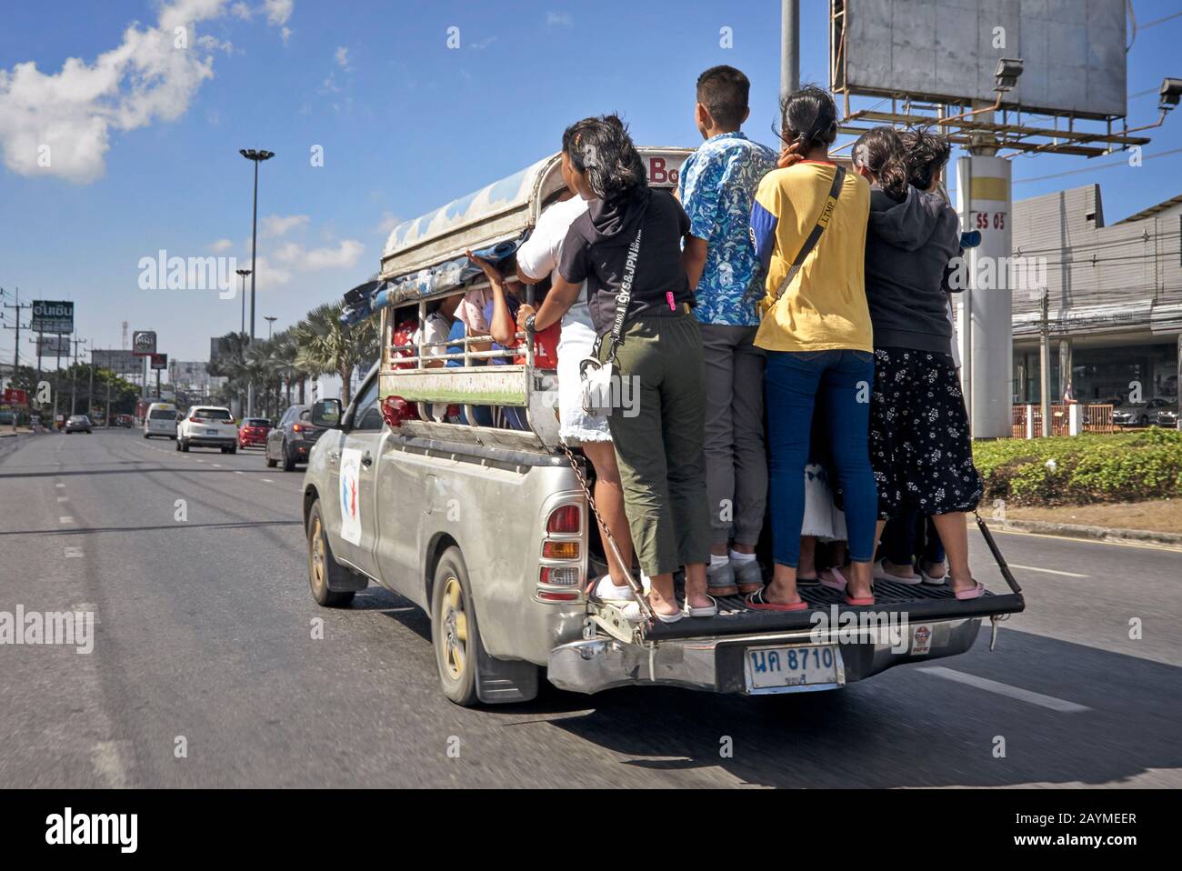 Overloaded Truck With People