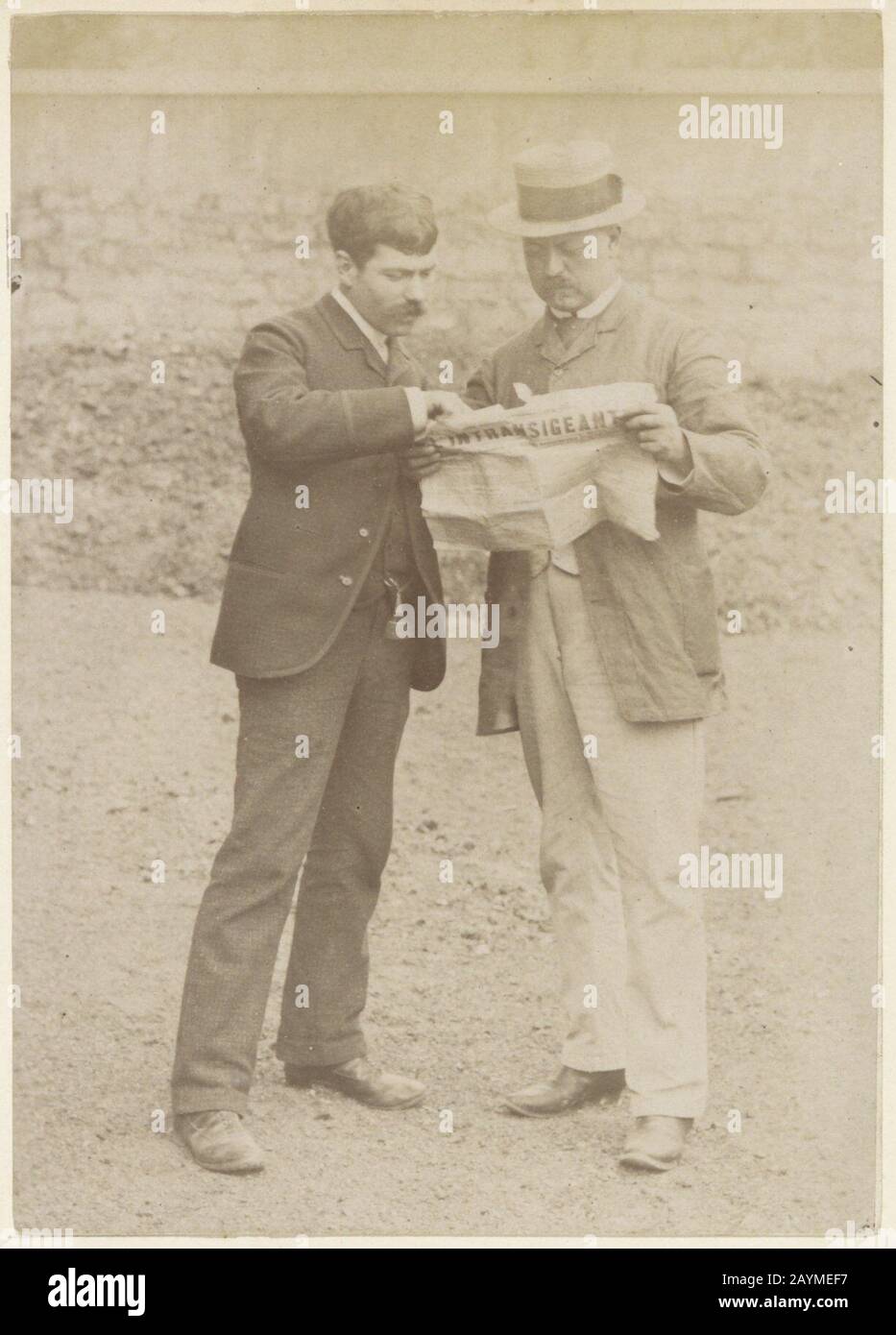 Reading newspaper 19th century hi-res stock photography and images - Alamy