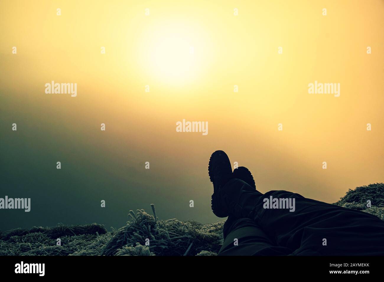 Climbing over ledge hi-res stock photography and images - Alamy