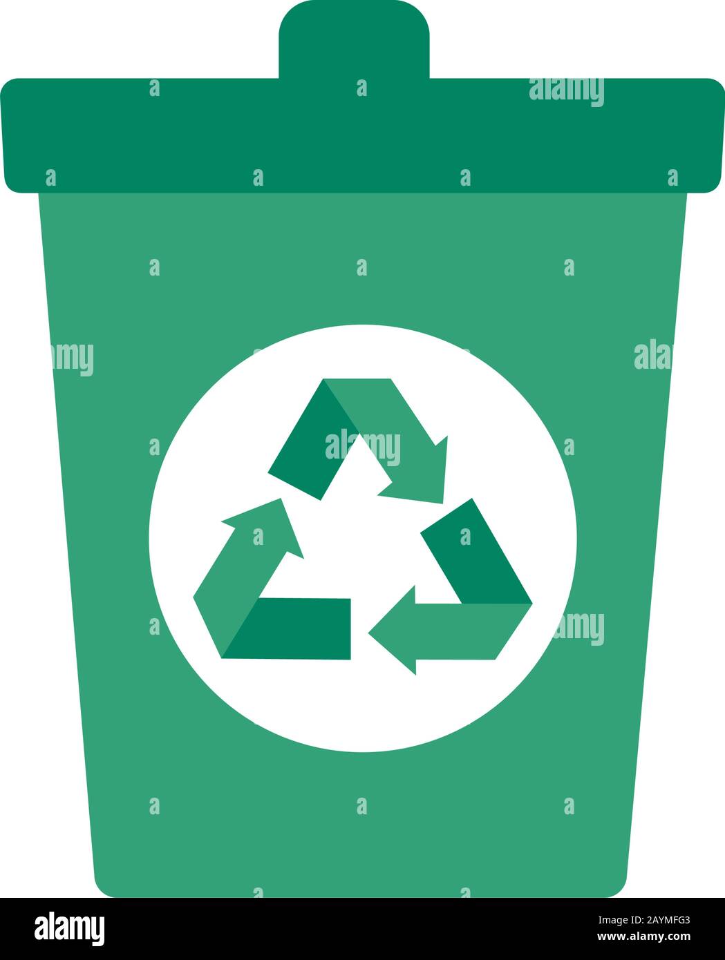 arrows recycle symbol in waste bin Stock Vector Image & Art - Alamy