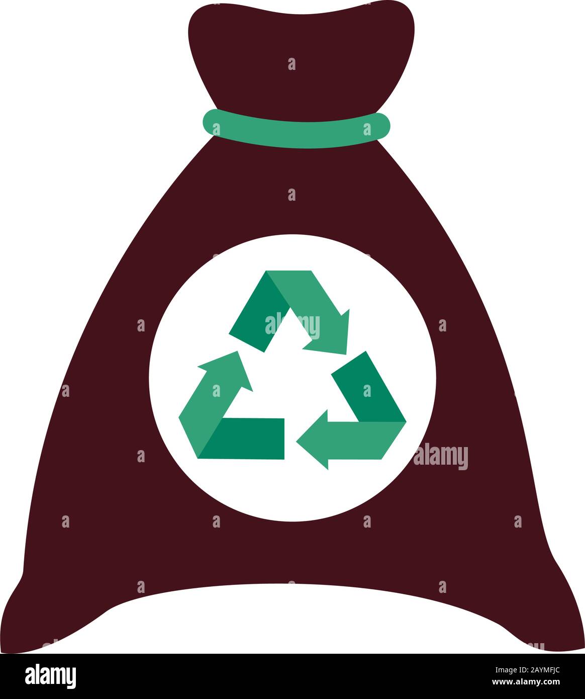 gabage bag with arrows recycle flat style icon Stock Vector Image & Art ...