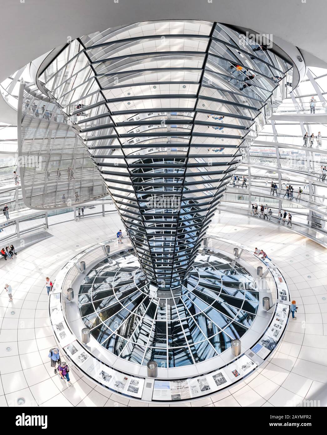 16 MAY 2018, BERLIN, GERMANY: Futuristic architecture of a Glass Dome ...