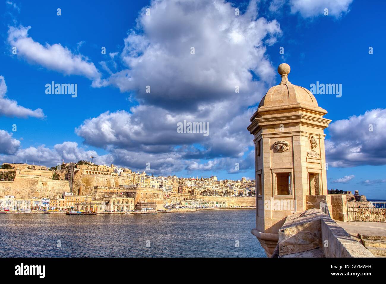The guard tower Il Gardjola: Thе Gardjola Gardens in Senglea city ...