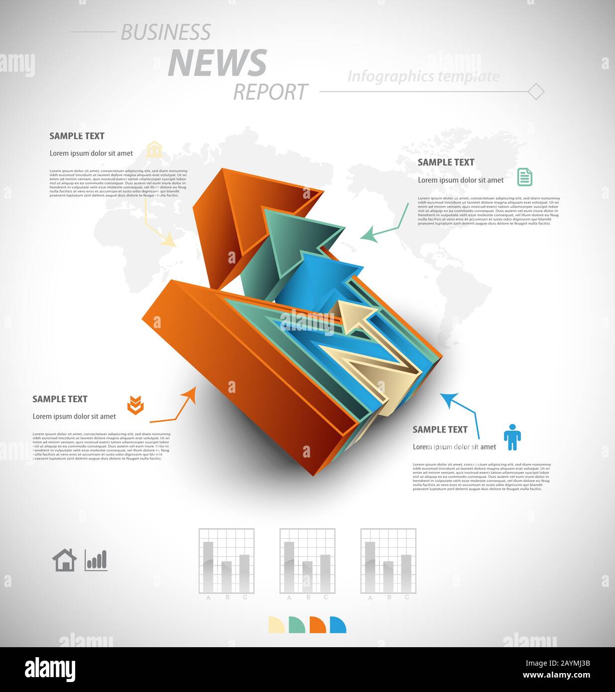 Presentation bussines template for interactive data display Stock ...