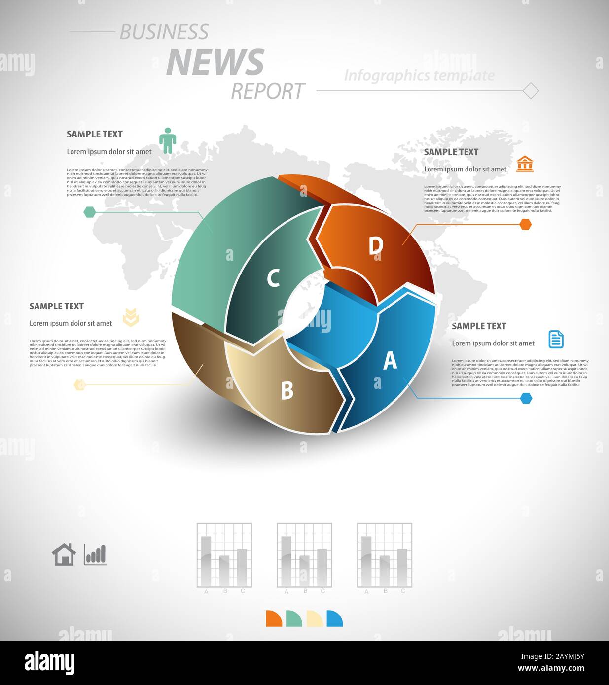 Presentation bussines template for interactive data display Stock ...