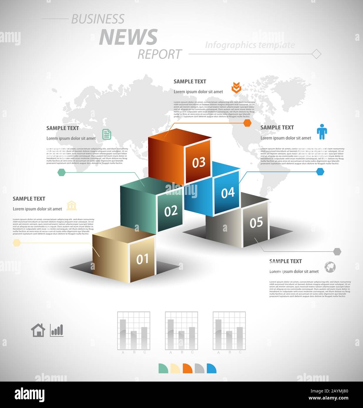 Presentation bussines template for interactive data display Stock ...