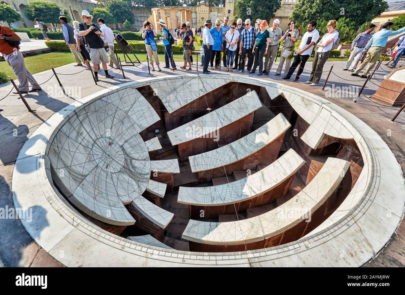 Ancient observatory Jantar Mantar, Jaipur, Rajasthan, India Stock Photo ...