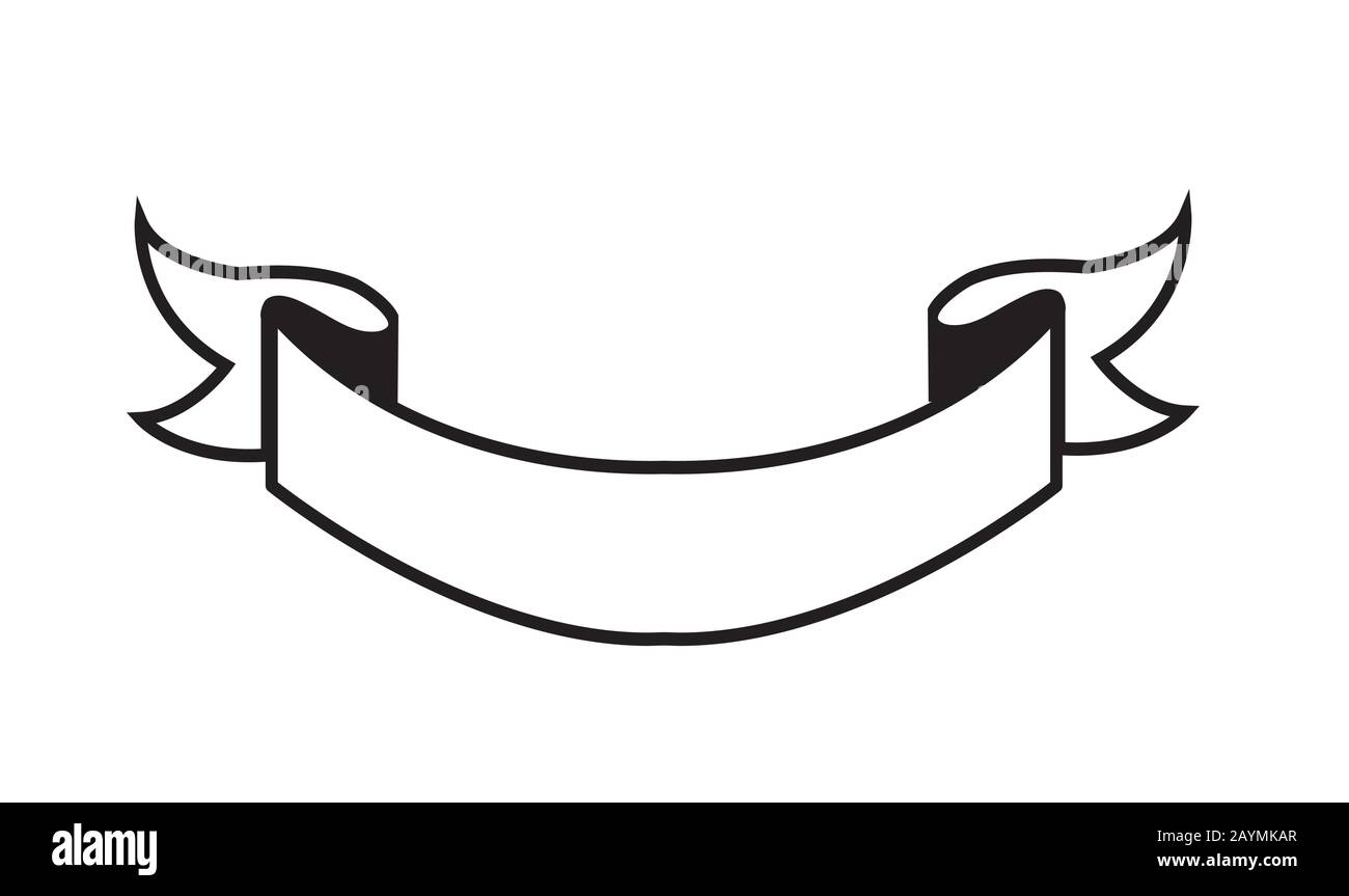 ribbon illustration (outline Stock Vector Image & Art - Alamy