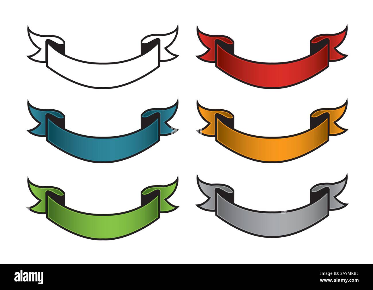 ribbon illustration set Stock Vector Image & Art - Alamy