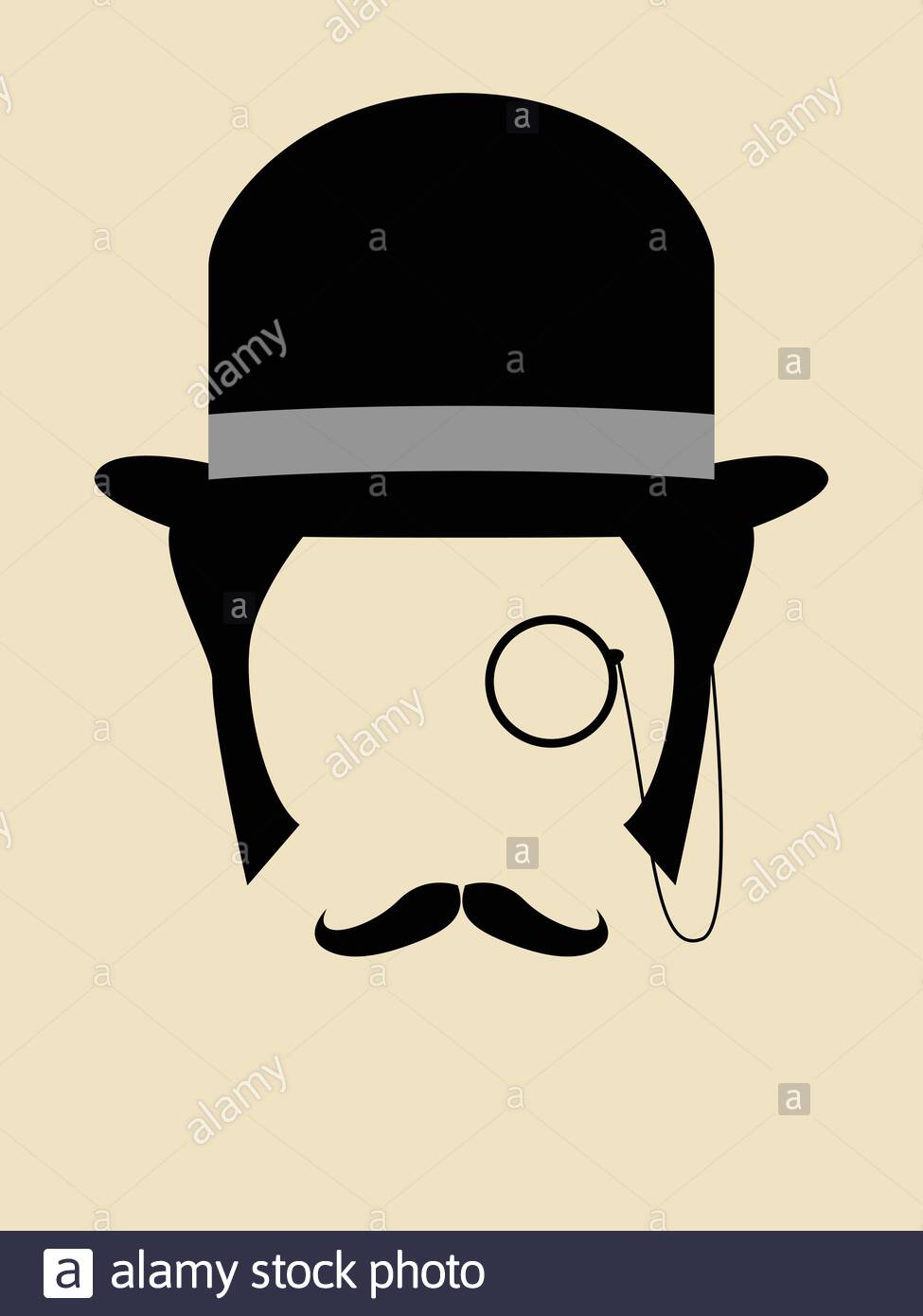 Monocle Moustache High Resolution Stock Photography and Images - Alamy