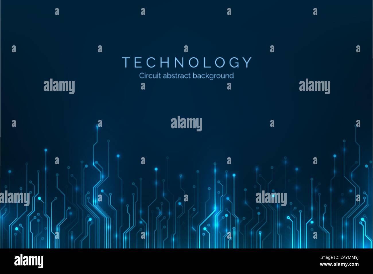 Circuit board. Abstract computer technology blue color background ...