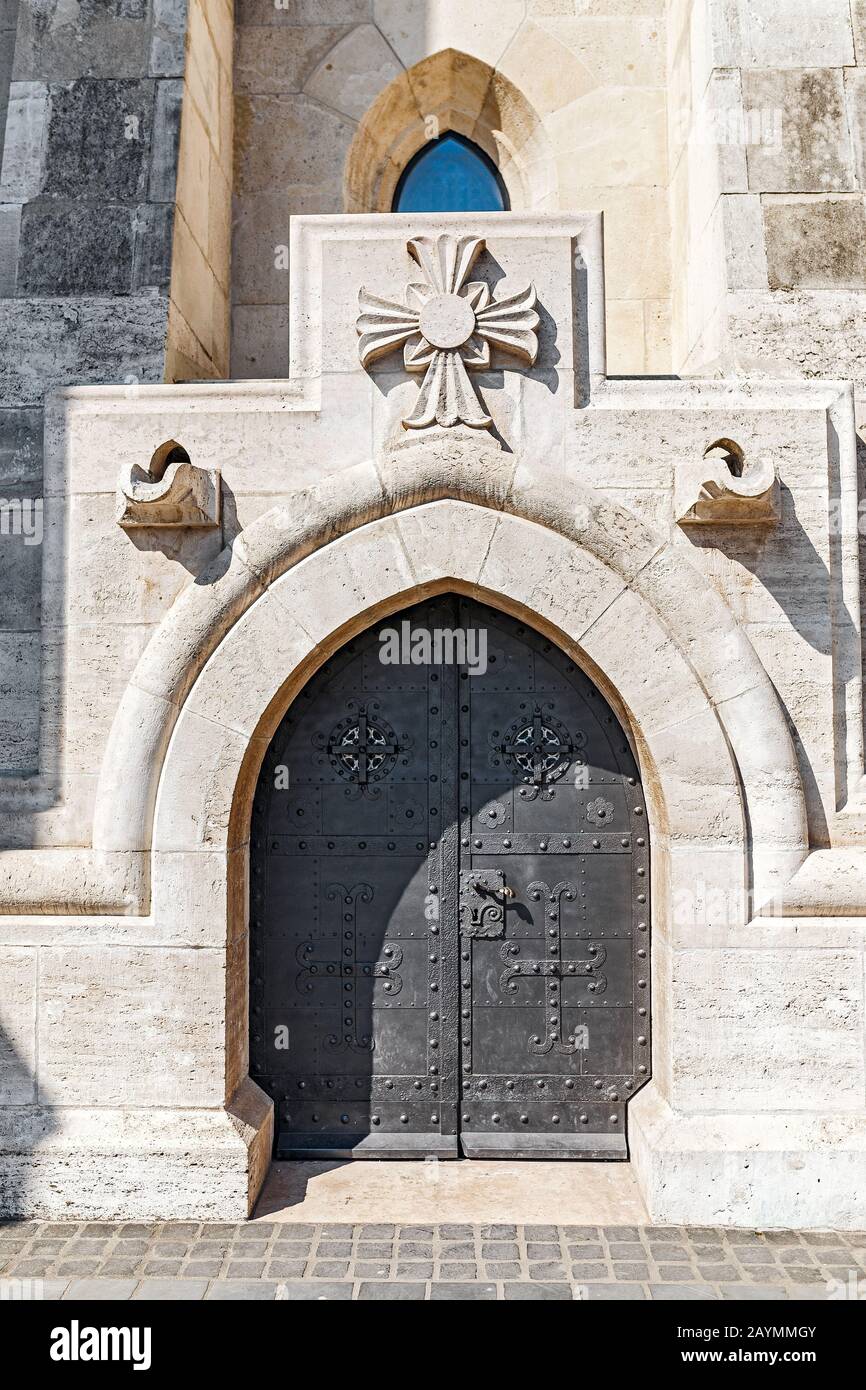 Medieval Middle Ages Iron Door entrance to church or castle Stock Photo ...