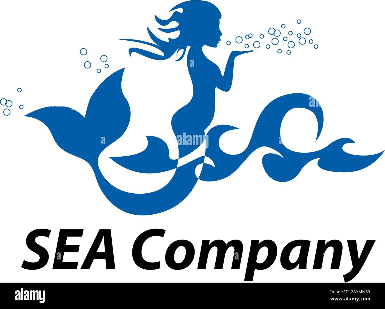 Mermaid logo vector vectors hi-res stock photography and images - Alamy