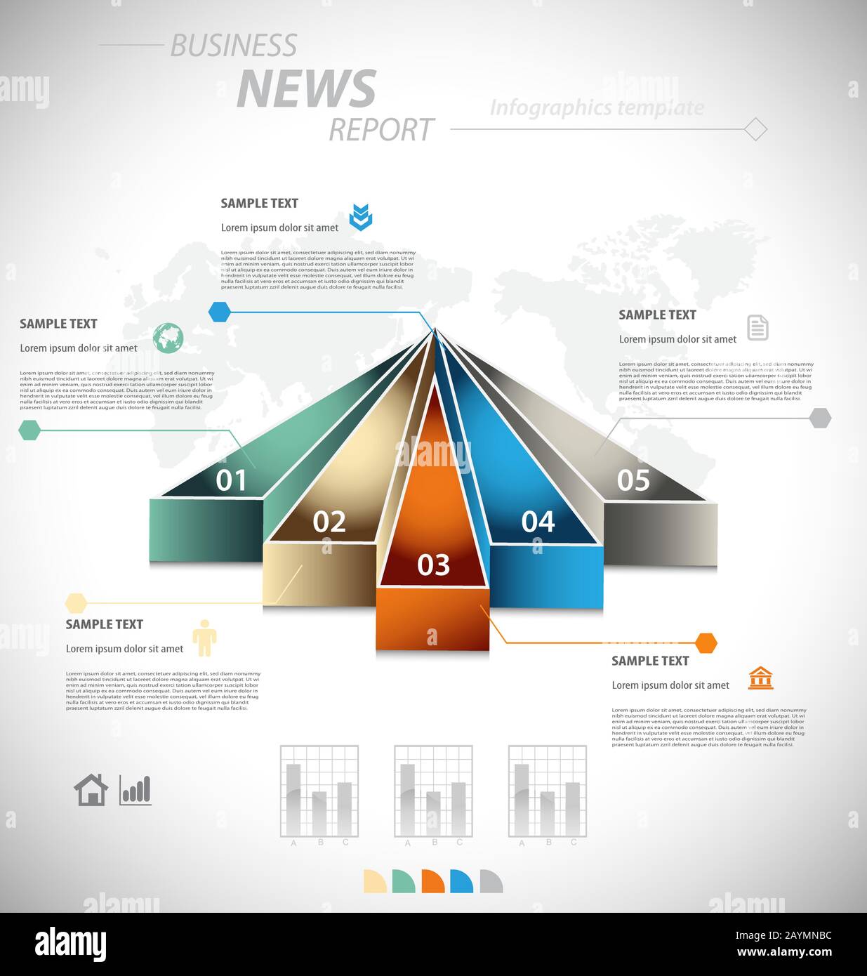 Presentation bussines template for interactive data display Stock ...