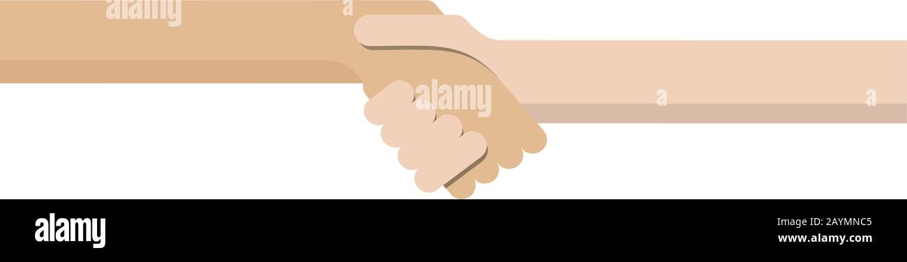 Abstract vector banner. Handshake in flat design Stock Vector Image ...