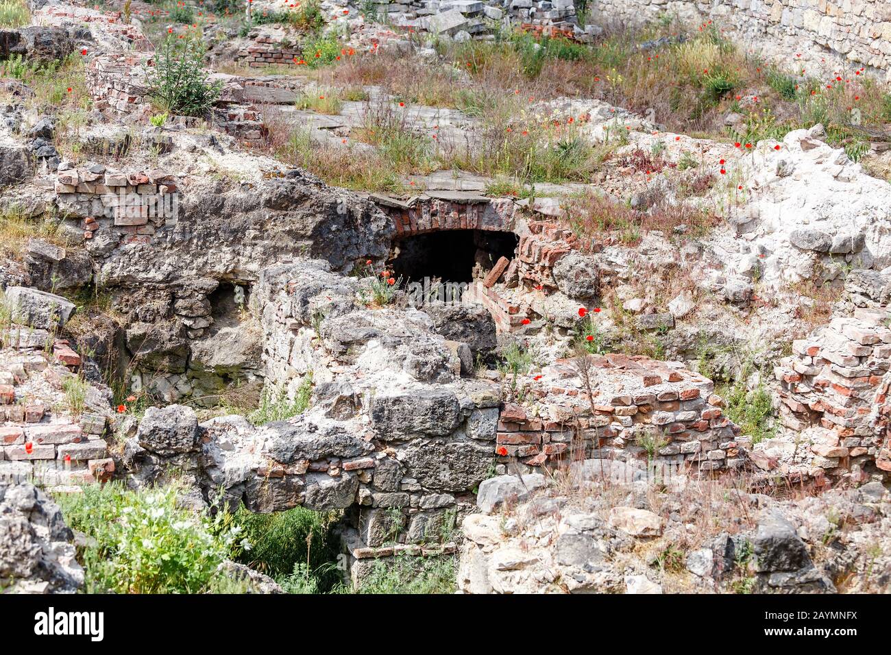 Archaeological site of an ruins of ancient settlement in Budapest Stock ...