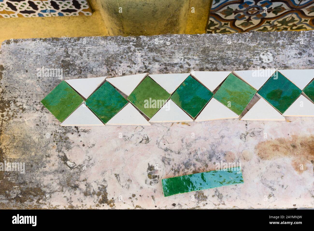 the workshop of Azulejos de Azeitao. reproduces old azulejos on hand ...