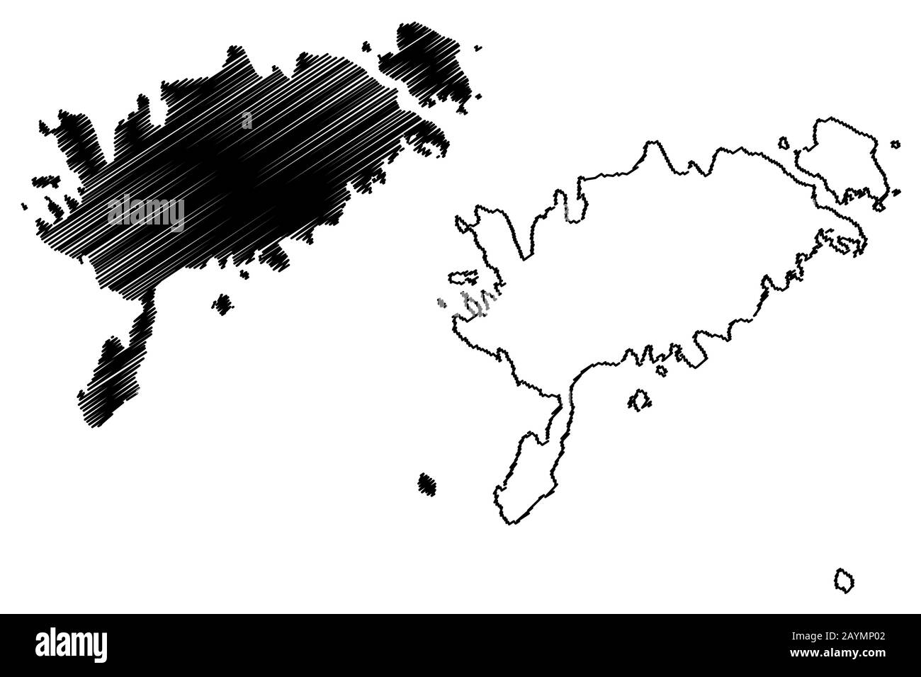 Saare County (Republic of Estonia, Counties of Estonia) map vector ...