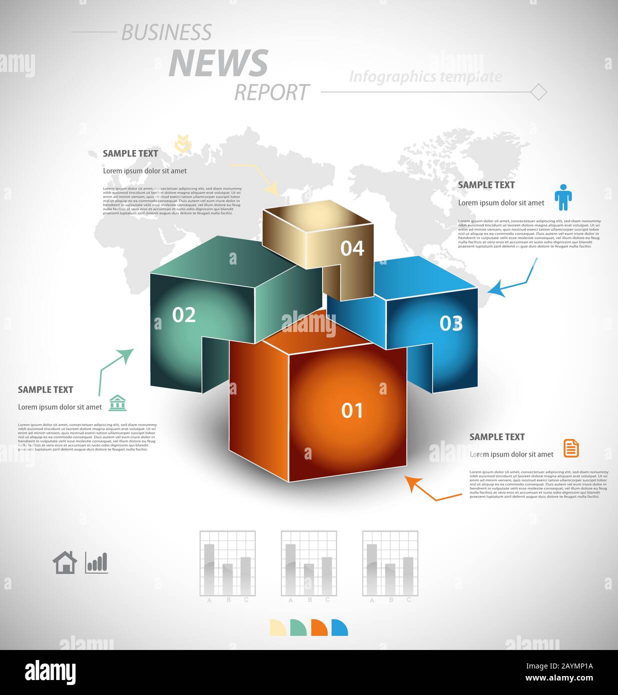 Presentation bussines template for interactive data display Stock ...