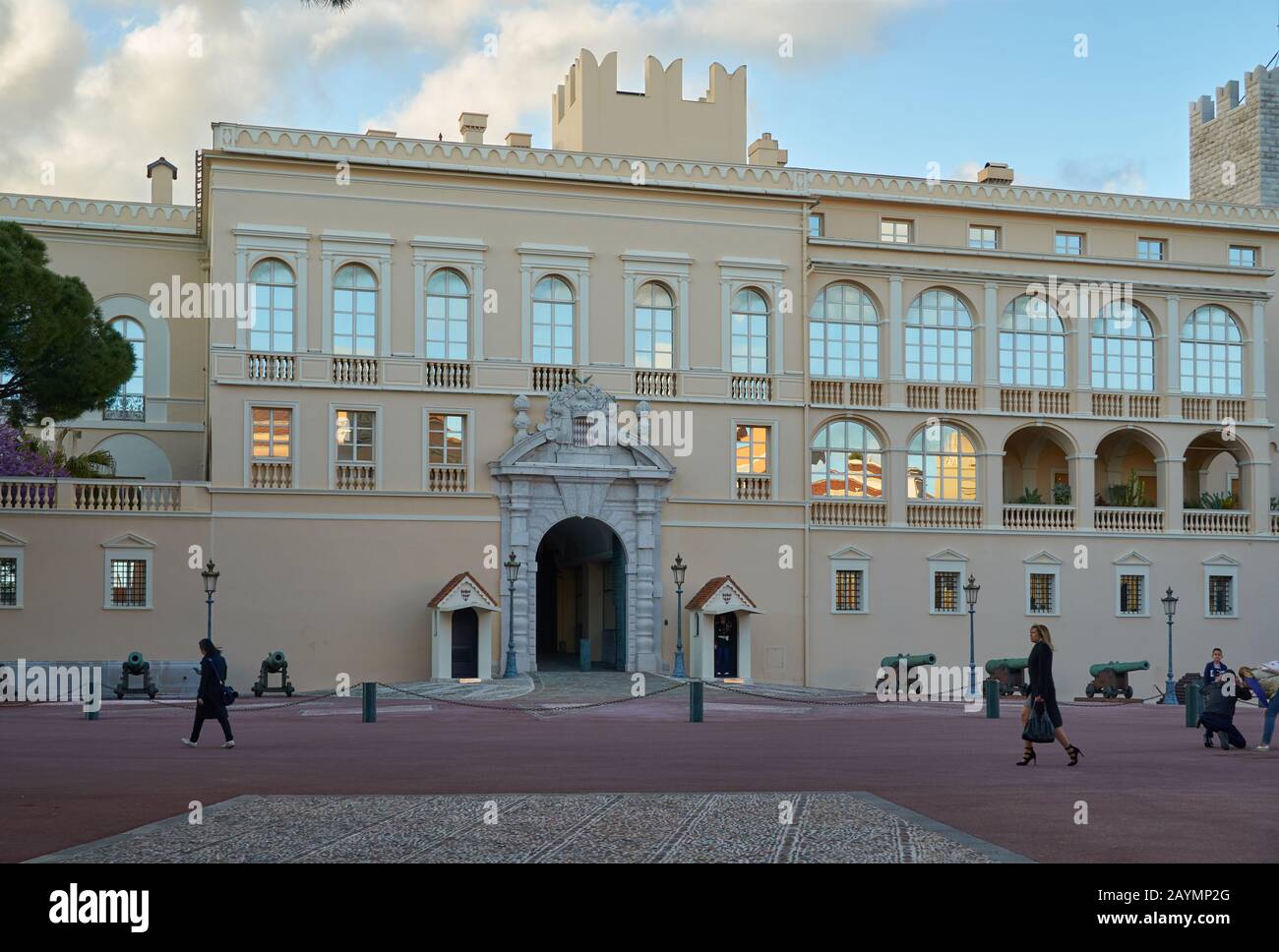 Monaco - April 05, 2019: Prince's Palace of Monaco and square in the ...