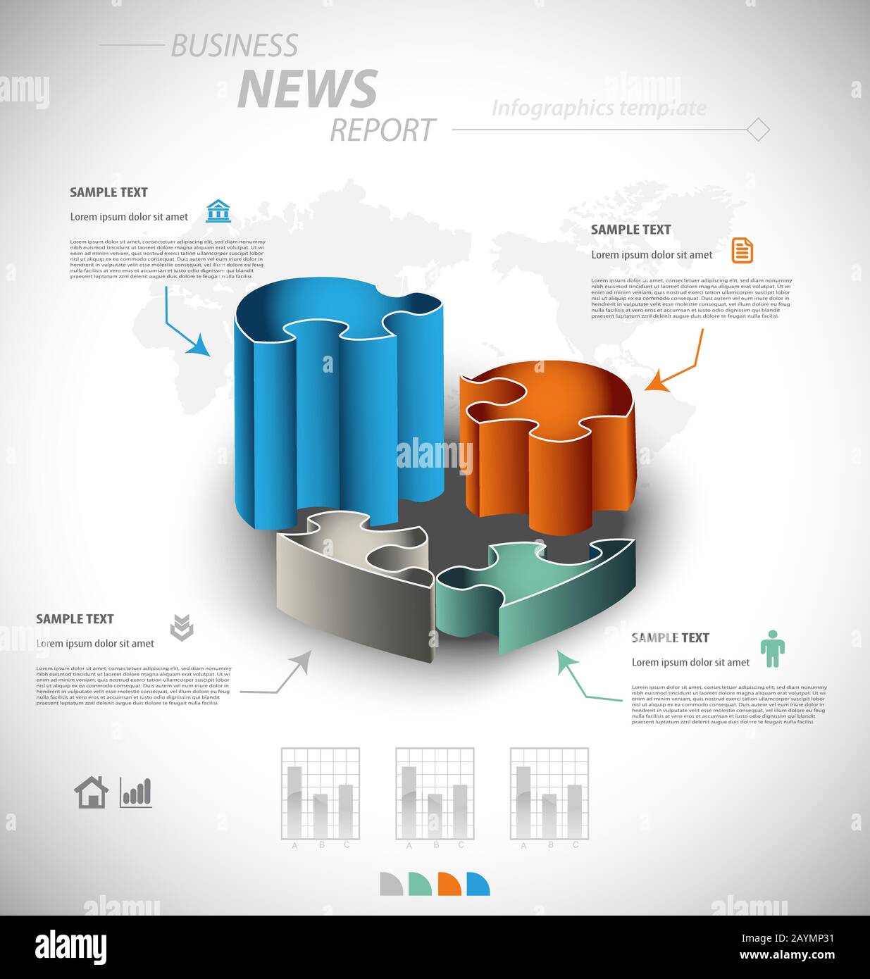 Presentation bussines template for interactive data display Stock ...