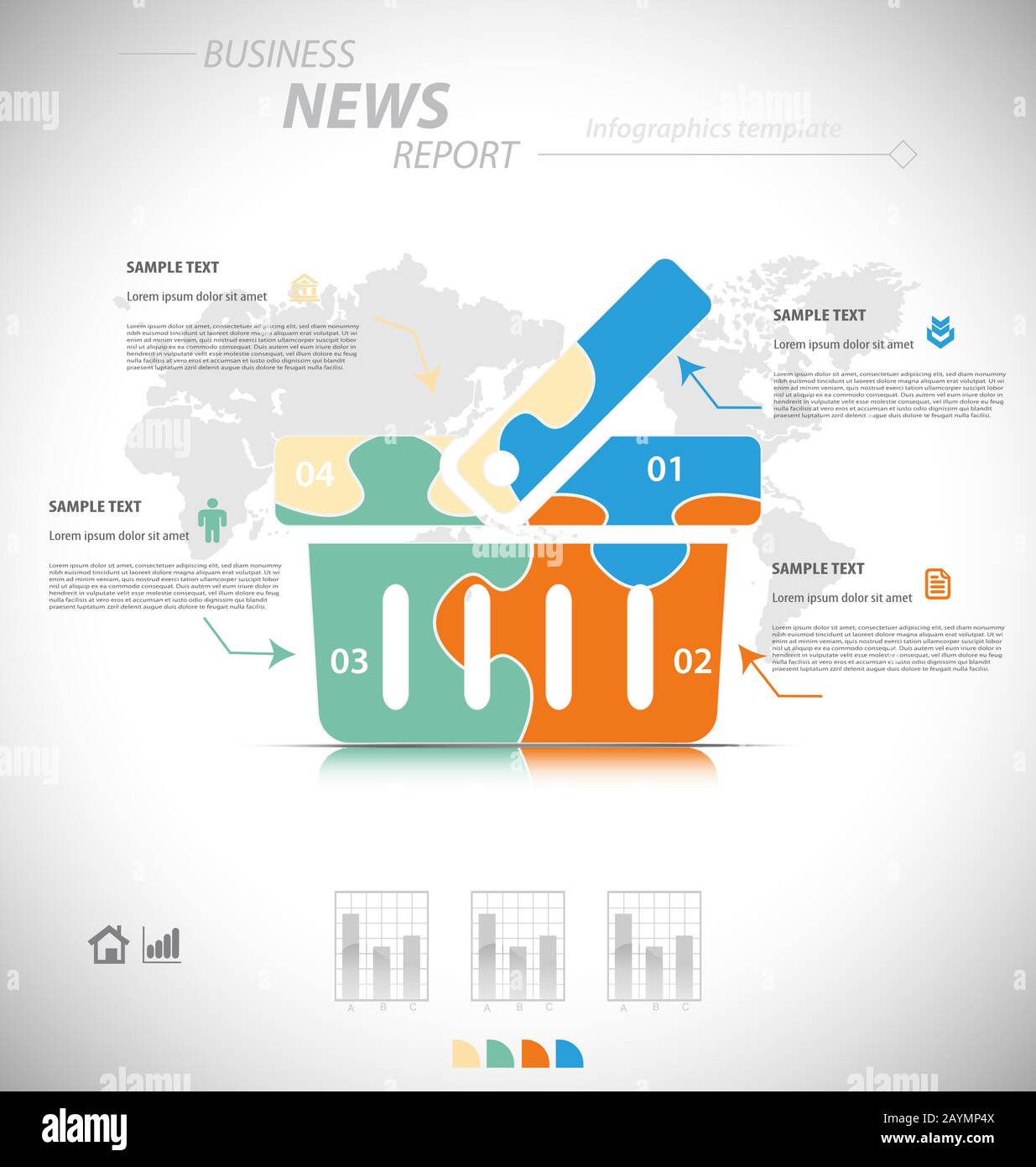 Presentation bussines template for interactive data display Stock ...