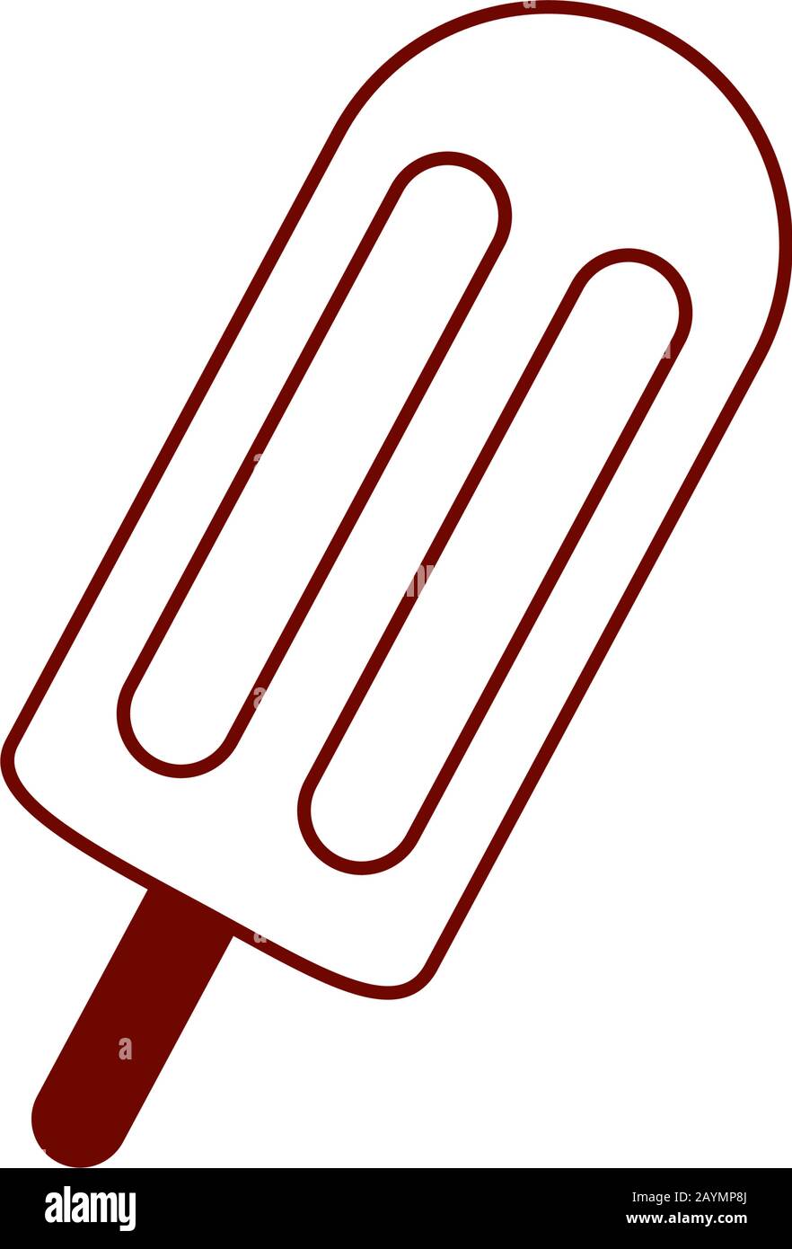 Popsicle line style icon design of ice lolly summer sweet dessert food ...