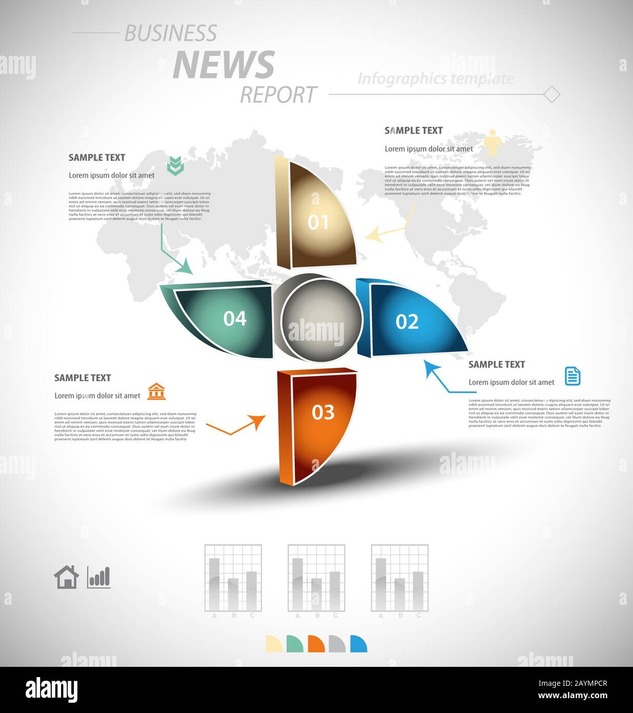 Presentation bussines template for interactive data display Stock ...