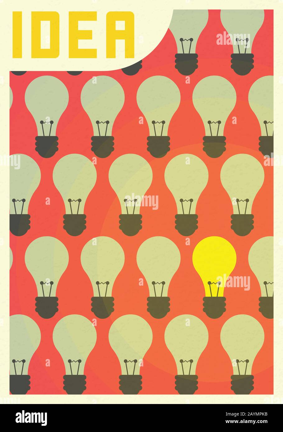 Think Successful vision idea concept with icon of light bulb . Eps10 ...