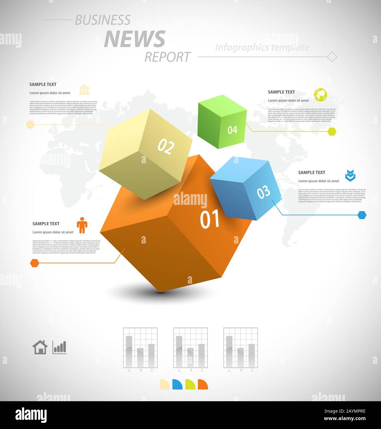 Presentation bussines template for interactive data display Stock ...