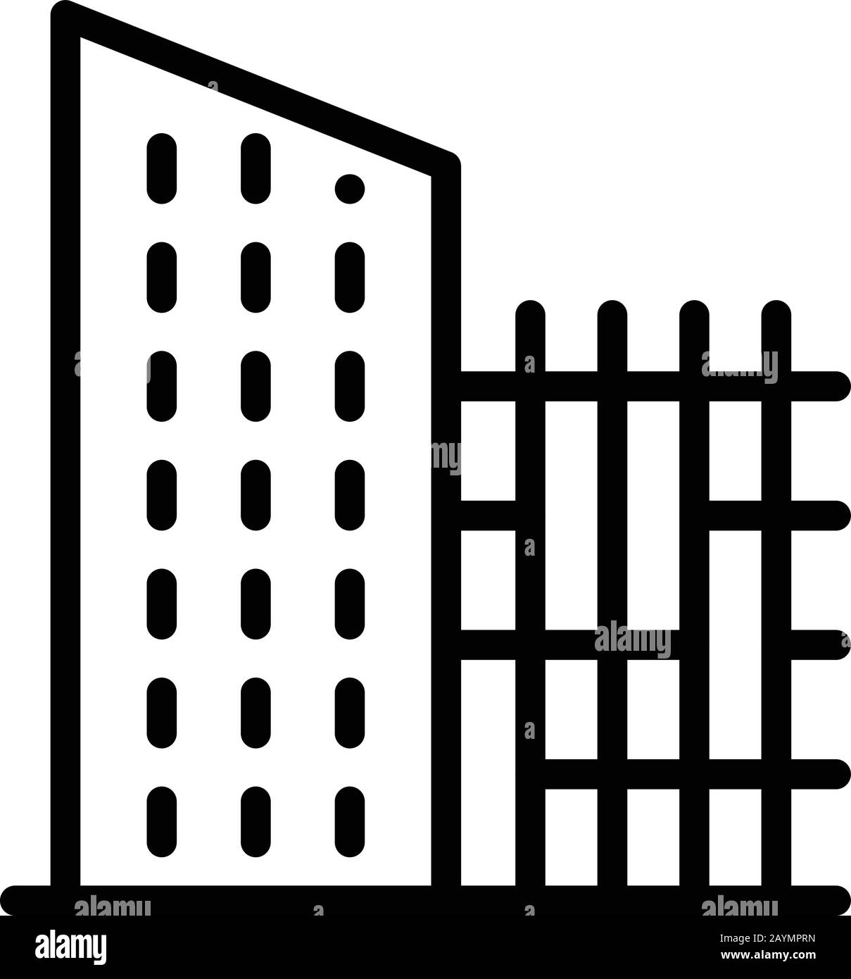 City reconstruction building icon, outline style Stock Vector Image ...
