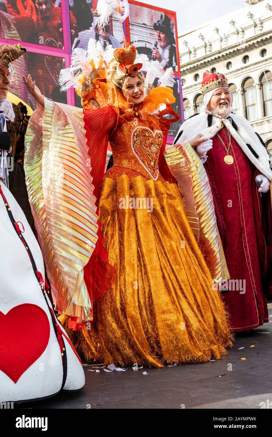 Venice, Italy. 16 February 2020. Linda Pani is the 2020 Angel ...