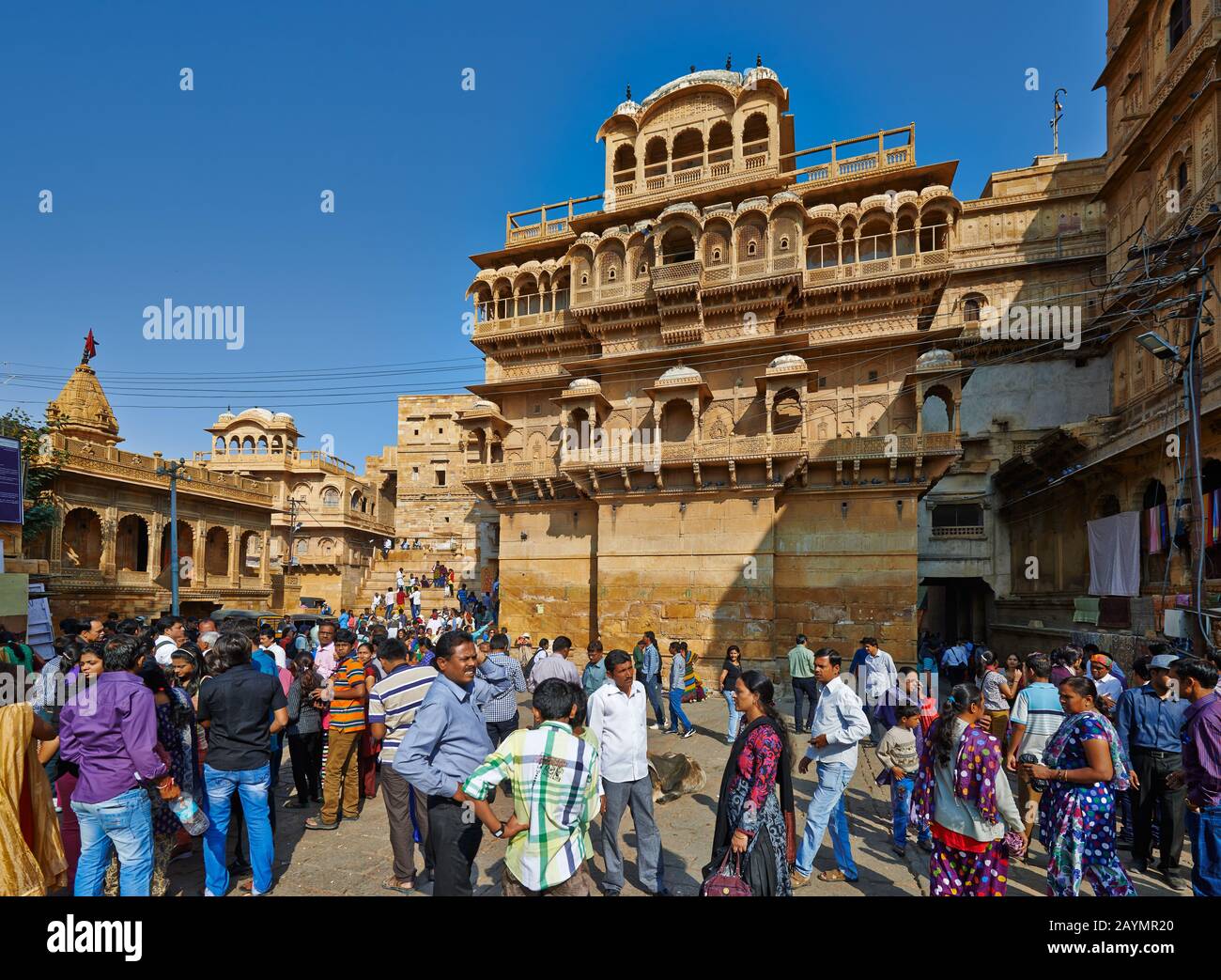 Raja Ka Mahal kings palace of Jaisalmer, Rajasthan, India Stock Photo ...