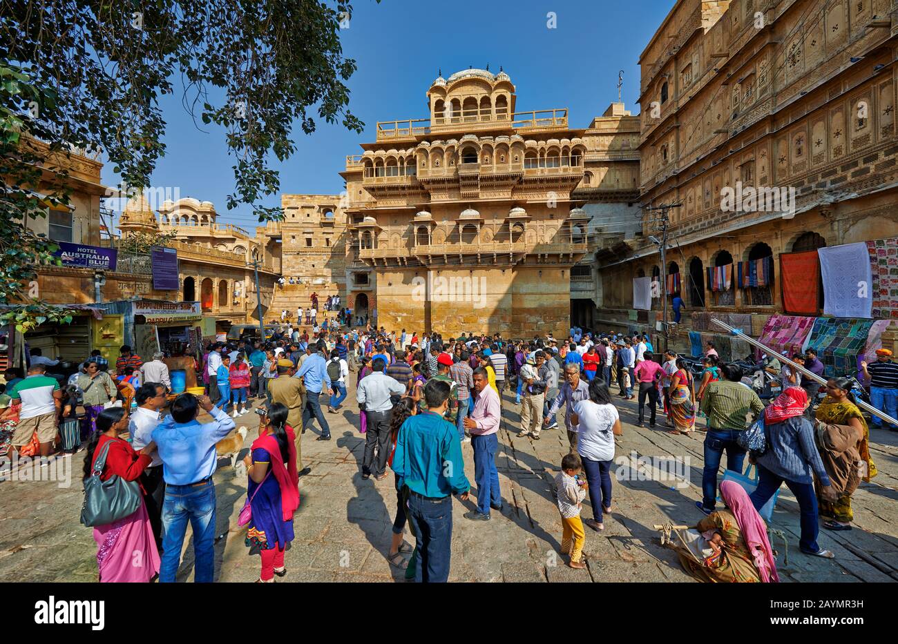 Raja Ka Mahal kings palace of Jaisalmer, Rajasthan, India Stock Photo ...