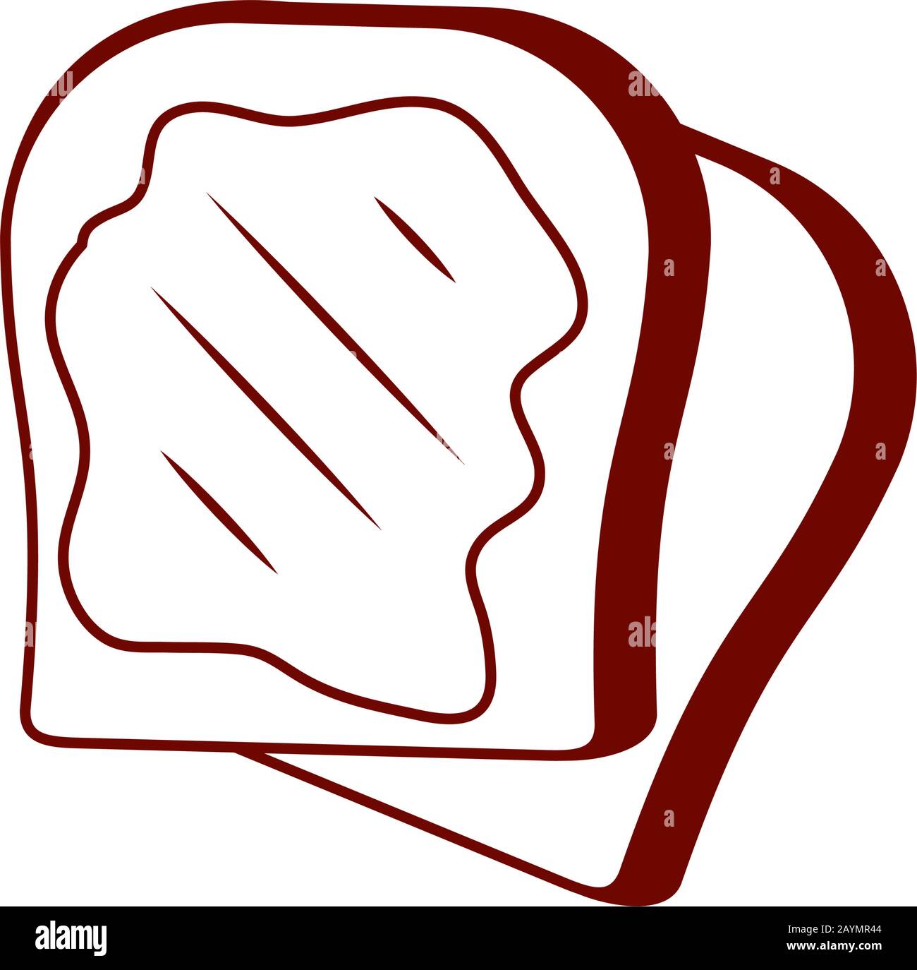 bread line style icon design, bakery food shop breakfast traditional ...