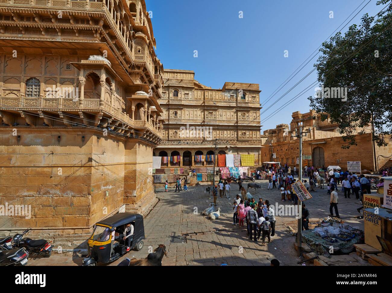 Raja Ka Mahal kings palace of Jaisalmer, Rajasthan, India Stock Photo ...