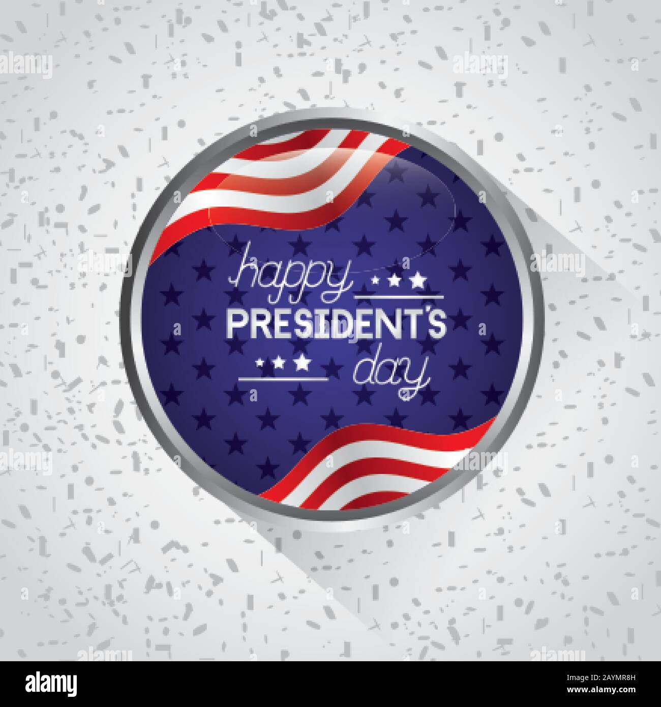 happy presidents day celebration poster with usa flags Stock Vector ...