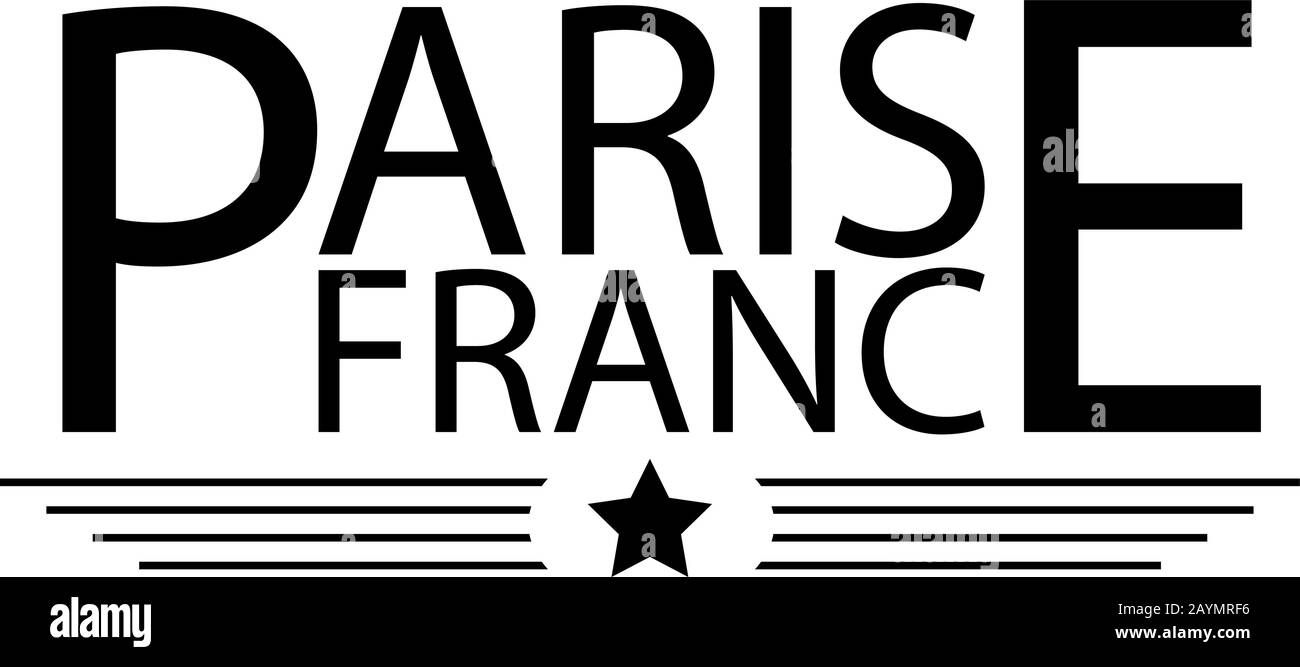 Paris typography. T-shirt print design with Paris text. Vector ...