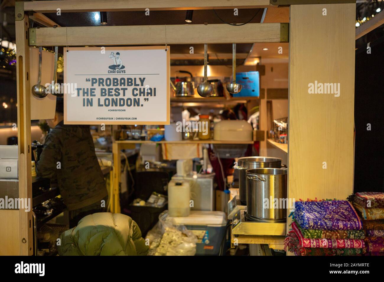Spitalfields indoor Christmas Market, London Stock Photo - Alamy