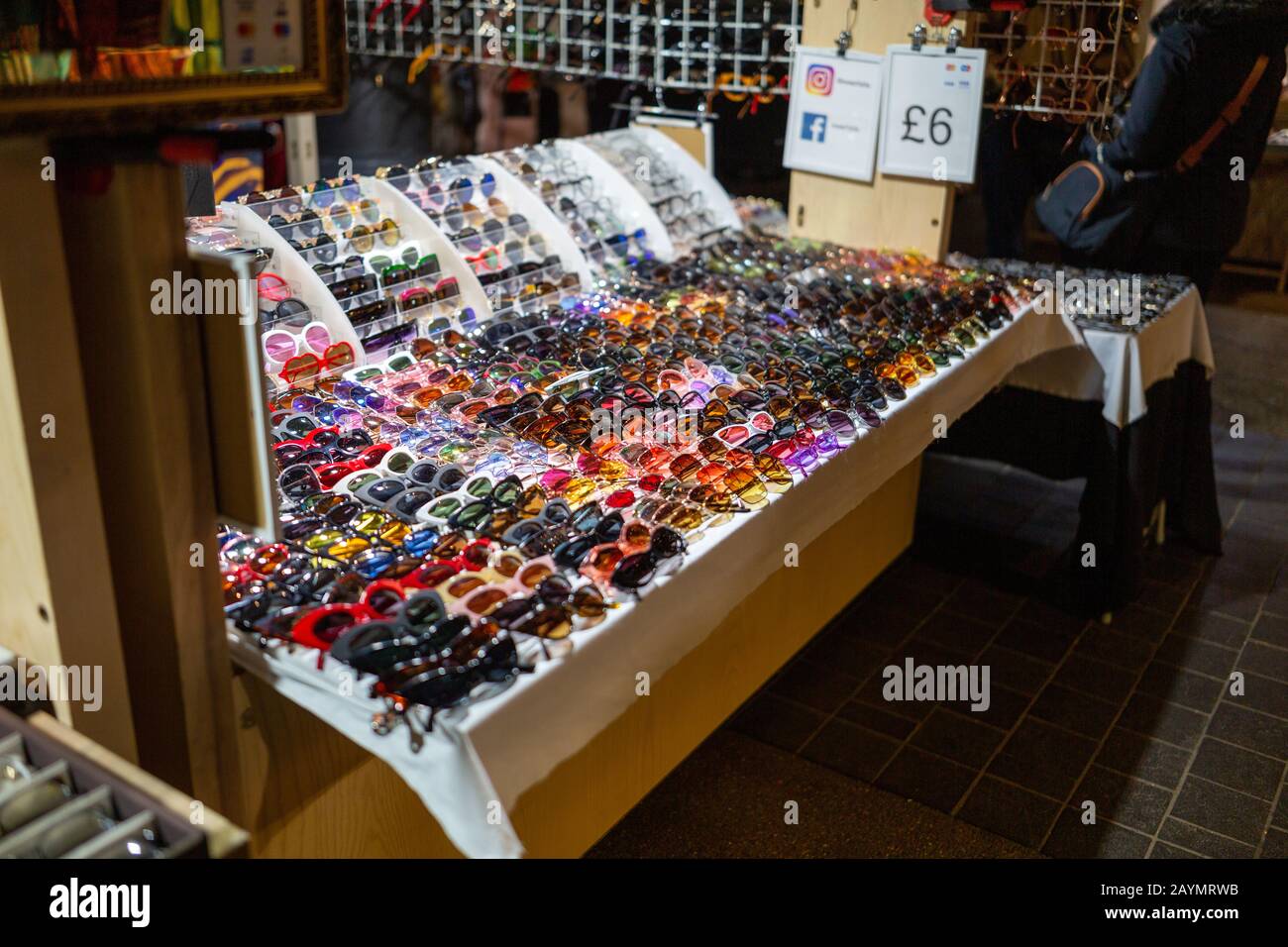 Spitalfields indoor Christmas Market, London Stock Photo - Alamy