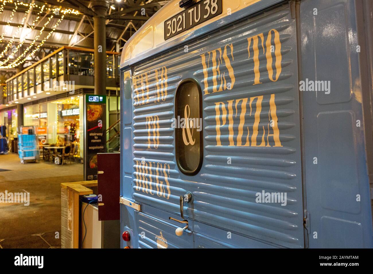Spitalfields indoor Christmas Market, London Stock Photo - Alamy