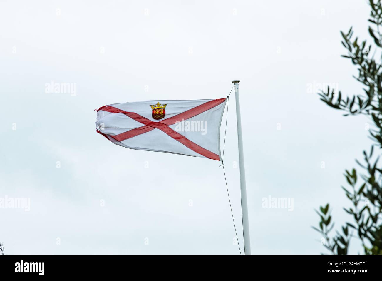 Jersey channel islands flag hi-res stock photography and images - Alamy