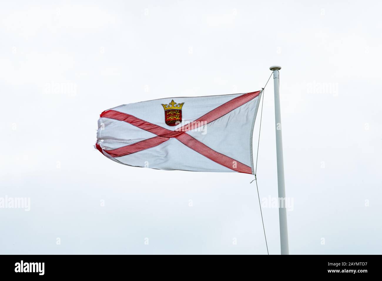 Jersey channel islands flag hi-res stock photography and images - Alamy