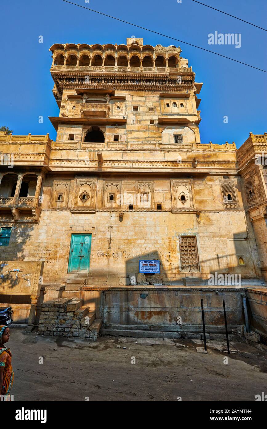 Saalam Singh Ki Haveli, Moti Mahal, Jaisalmer, Rajasthan, India Stock ...