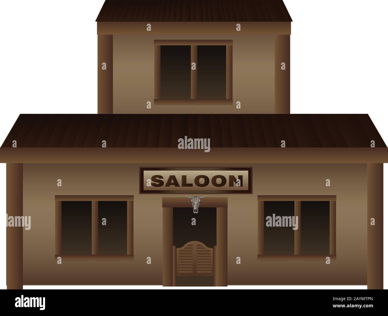 Old Western Saloon Cartoon
