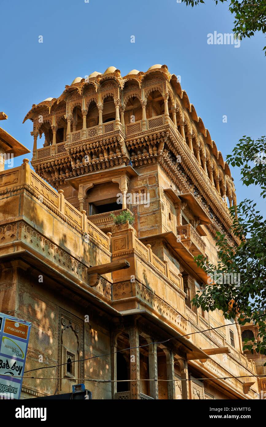 Saalam Singh Ki Haveli, Moti Mahal, Jaisalmer, Rajasthan, India Stock ...