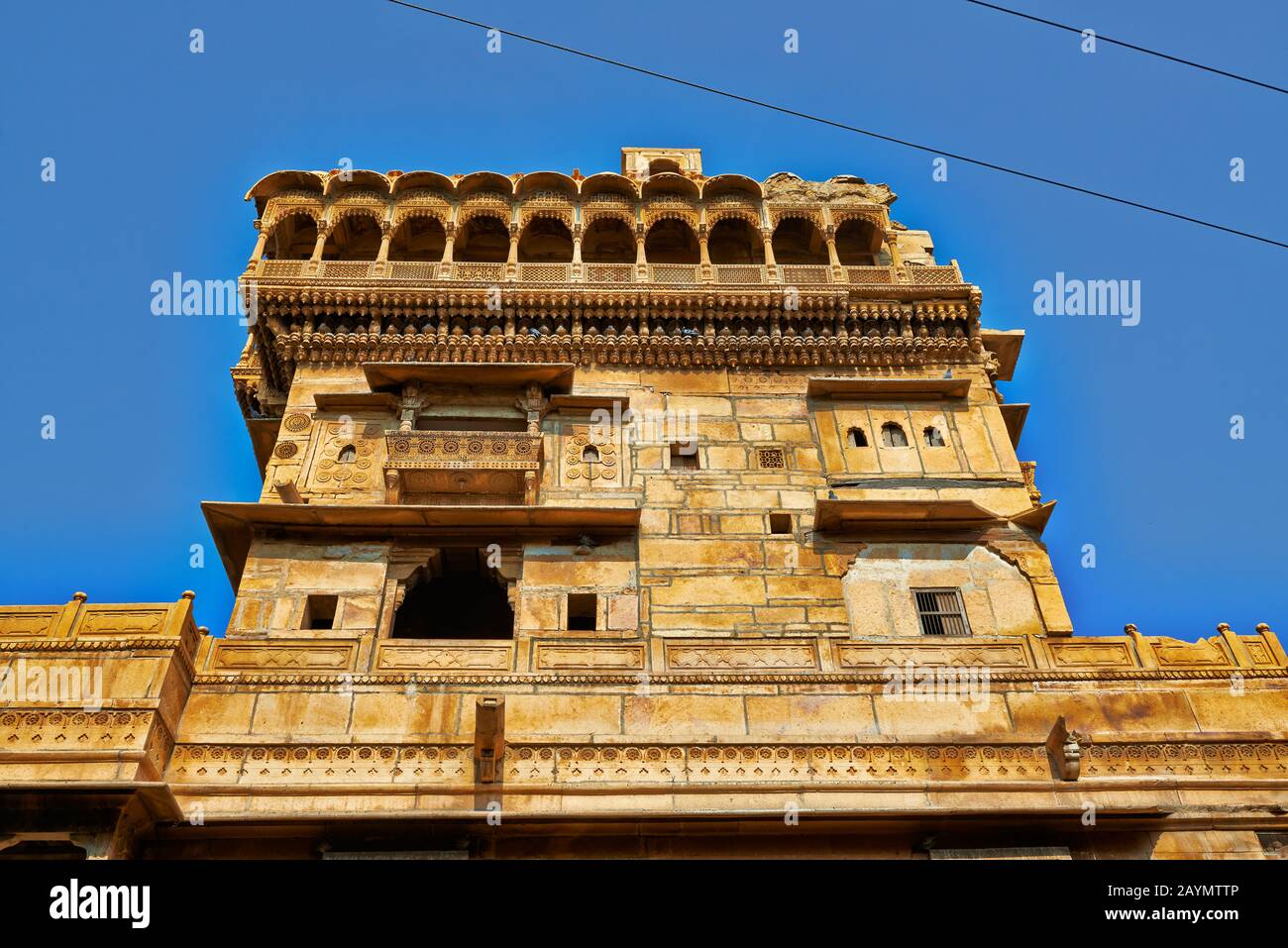 Saalam Singh Ki Haveli, Moti Mahal, Jaisalmer, Rajasthan, India Stock ...
